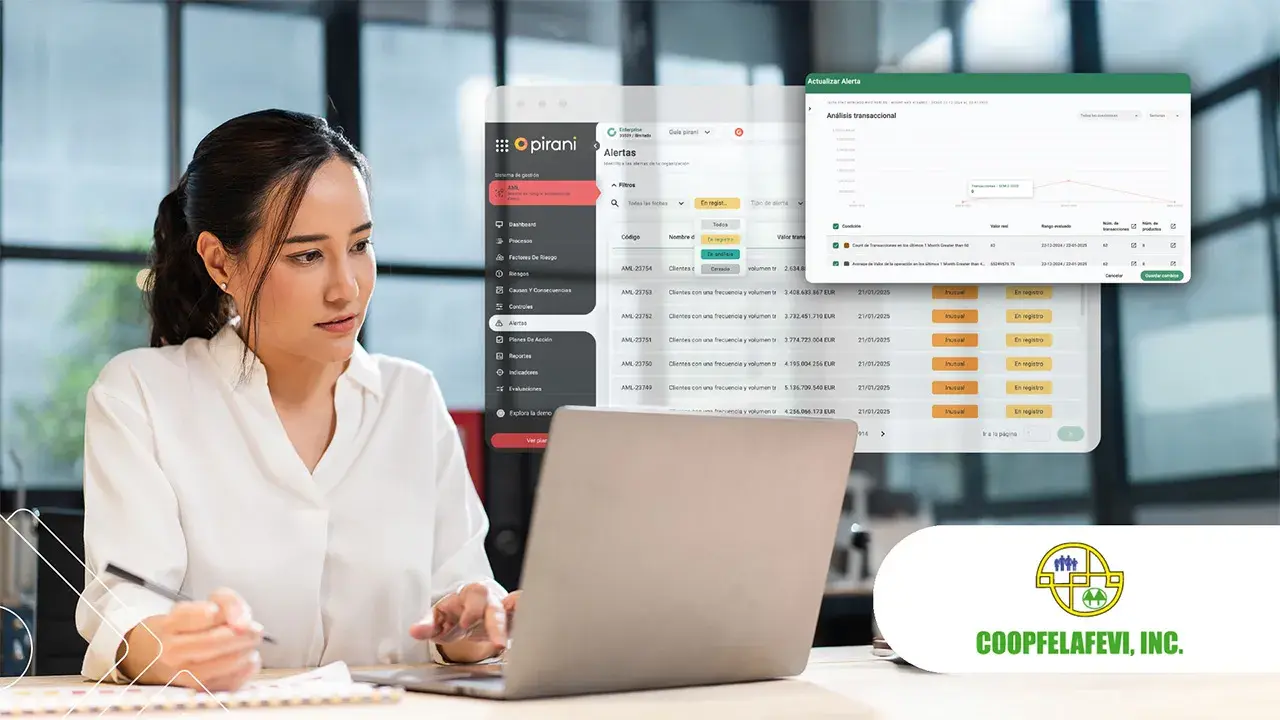 Coopfelafevi fortalece el cumplimiento de la Ley 155-17 con Pirani